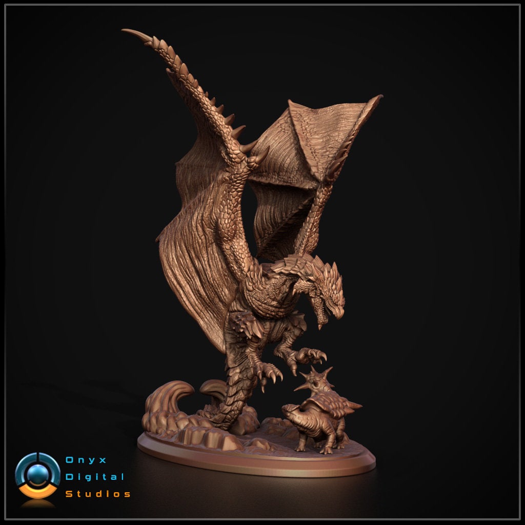 Rathalos Diorama STL, 3D Printable Monster Hunter Diorama - Etsy