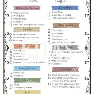 2-week Cleaning Schedule - Etsy