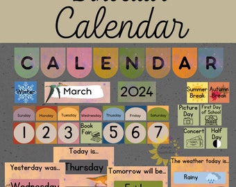 Dinosaur Editable Classroom Calendar Aug 2025- Aug 2026 - Etsy