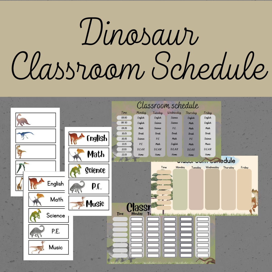 Dinosaur Classroom Schedule - Etsy