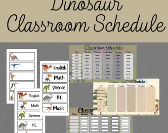 Dinosaur Classroom Schedule - Etsy