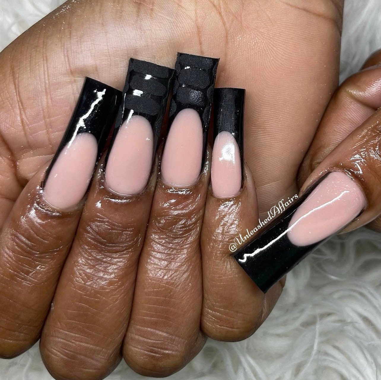 Alligator French Seduction Press on Nails Acrylic Nails - Etsy