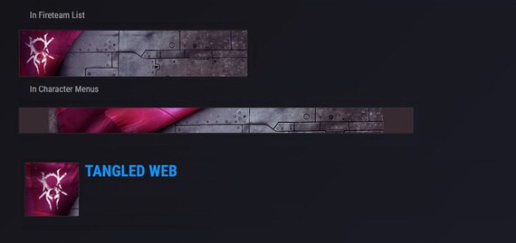 Limited Edition Destiny 2 TANGLED WEB Emblem instant - Etsy.de