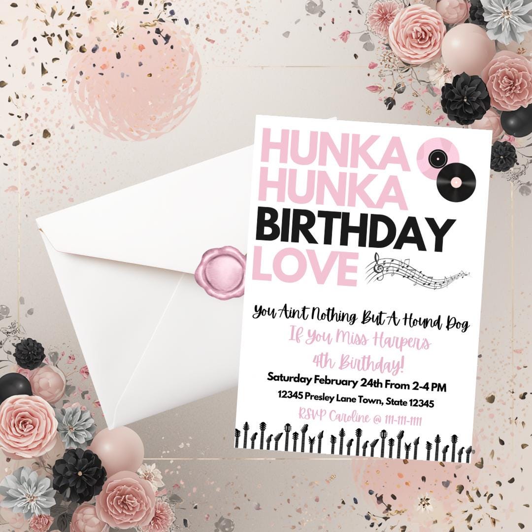 Elvis Birthday Invitation - Etsy