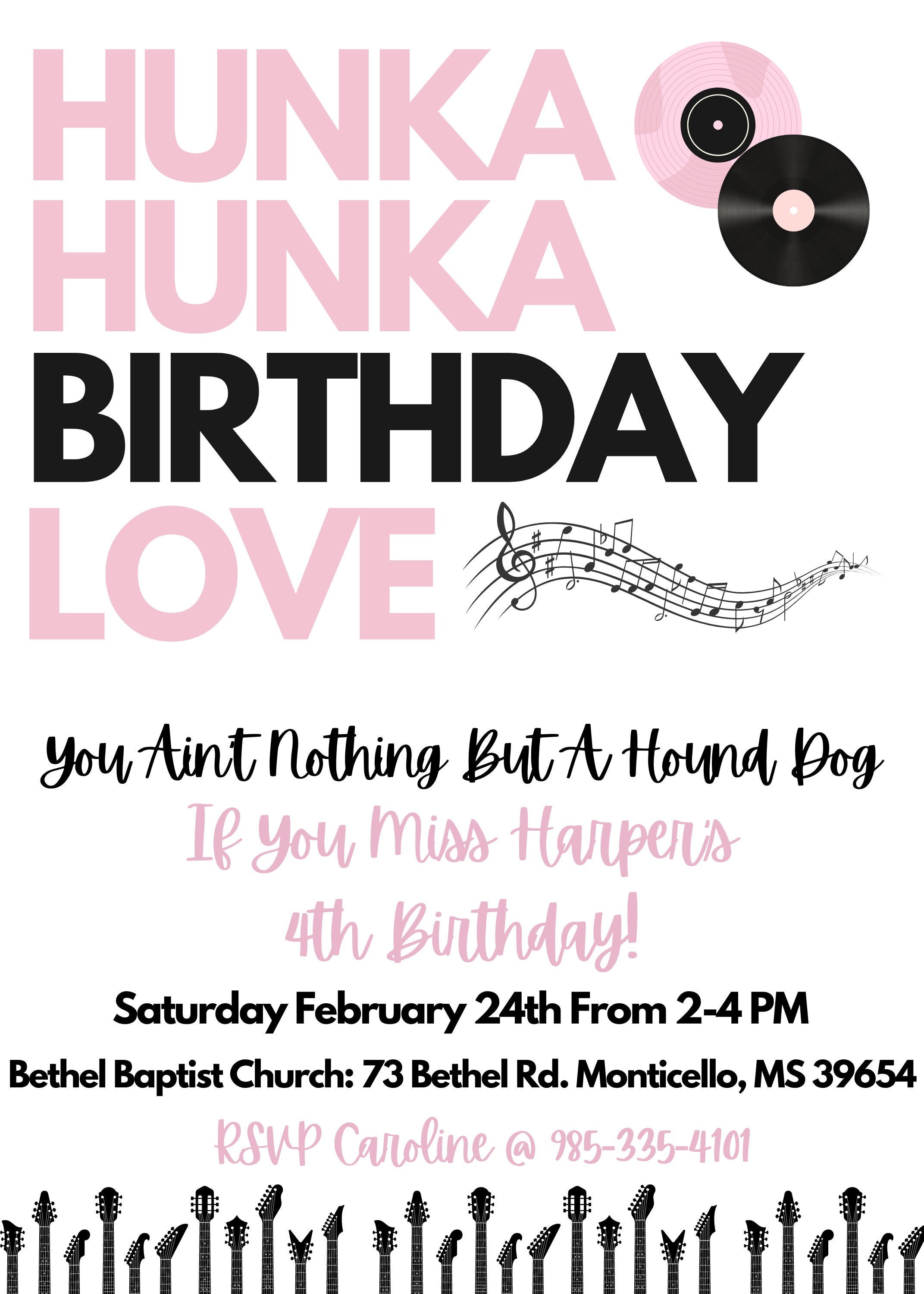 Elvis Birthday Invitation - Etsy