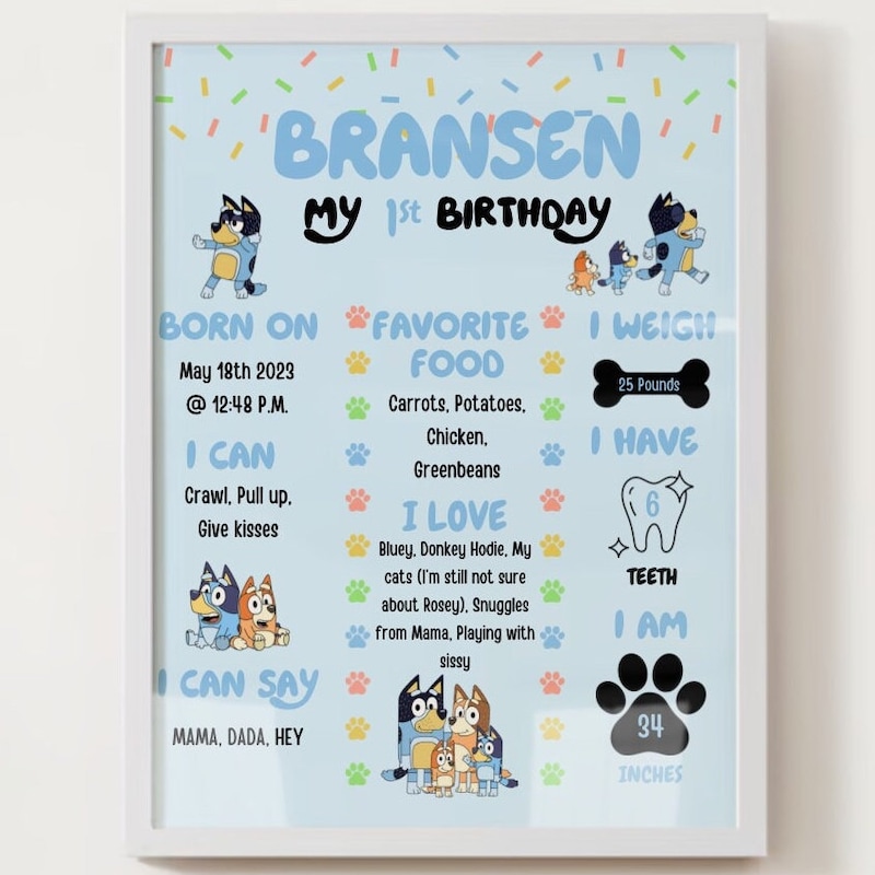 Bluey the Sign Poster - Etsy