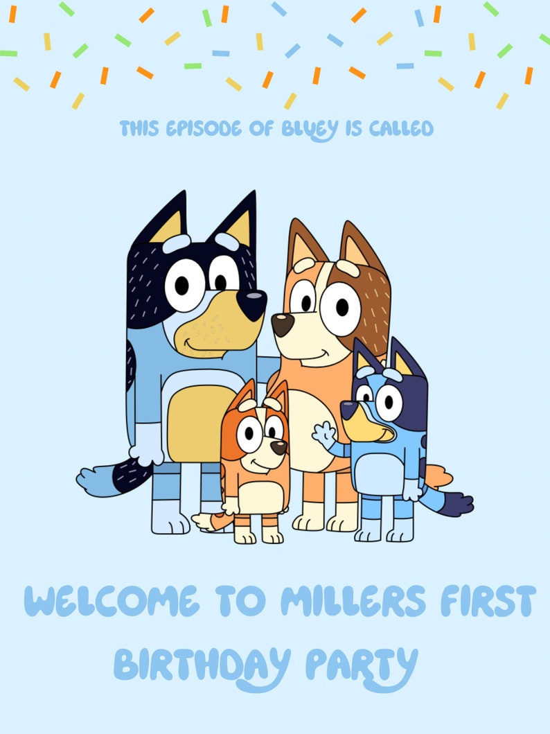 Bluey Welcome Poster - Etsy