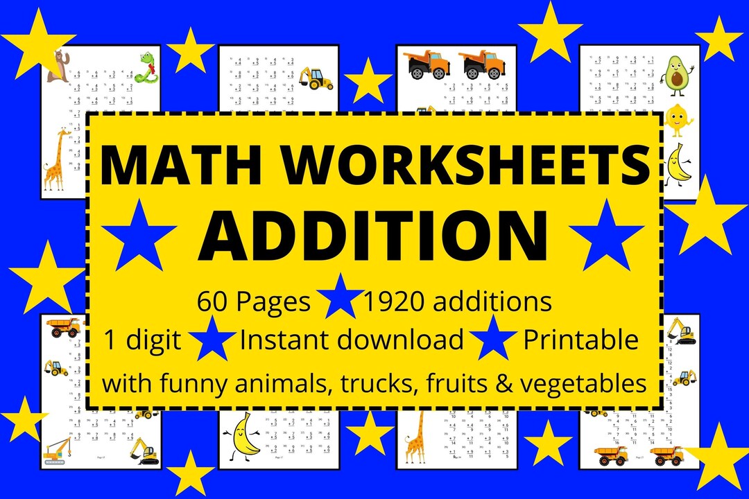 Math Worksheets Addition, 1920 Additions Single Digit, Math Drills ...