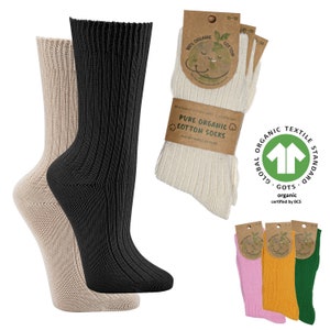 Pure Organic Cotton Socks 100% Organic Cotton (GOTS Certificate) | BIO ...