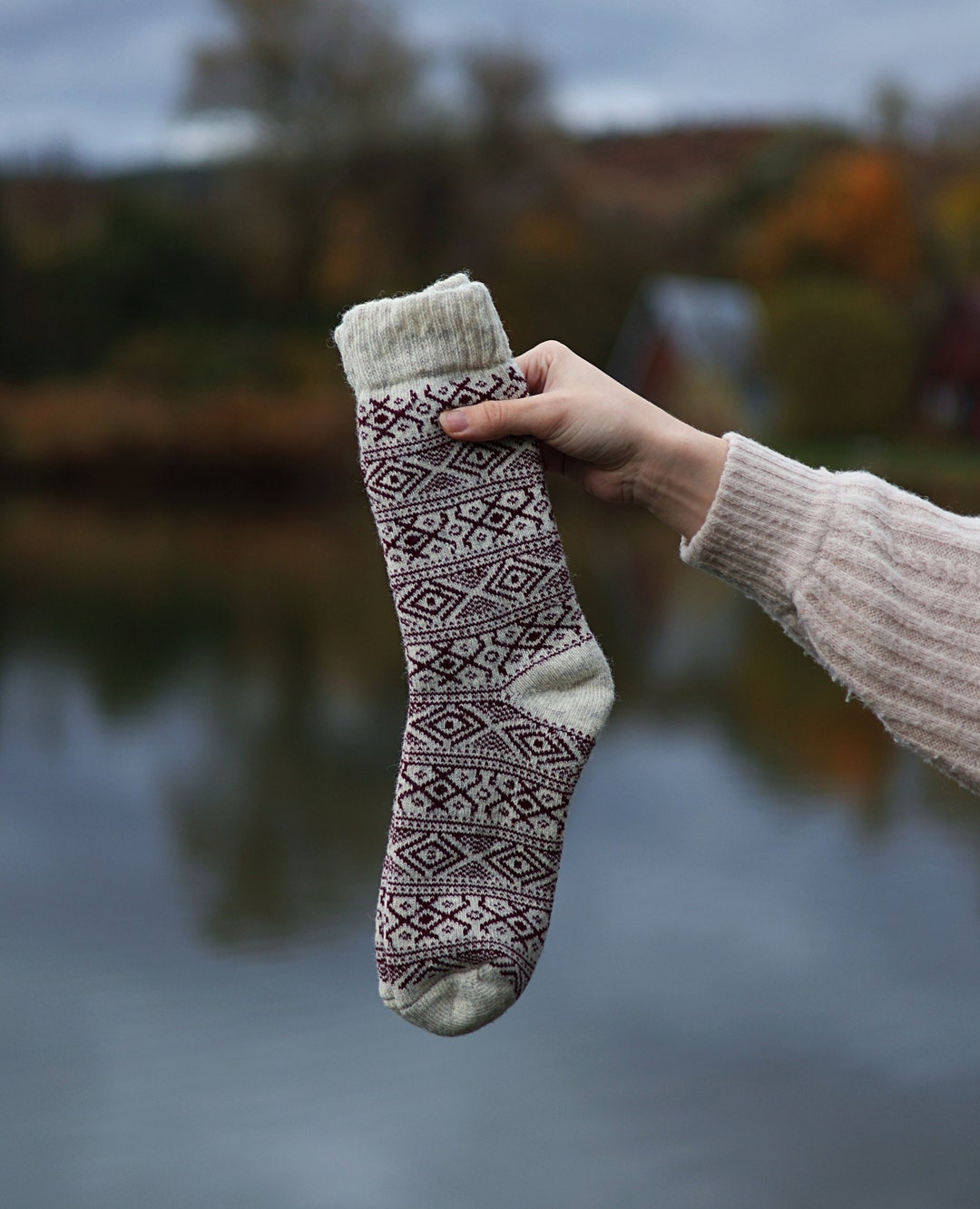 Traditional Scandinavian Wool Socks | Unisex Thermal Wool Socks | Men ...