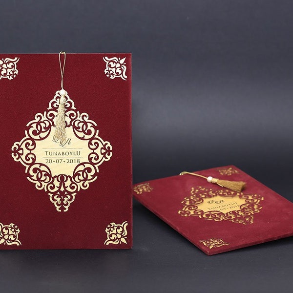 Red Velvet Wedding Invitations - Etsy