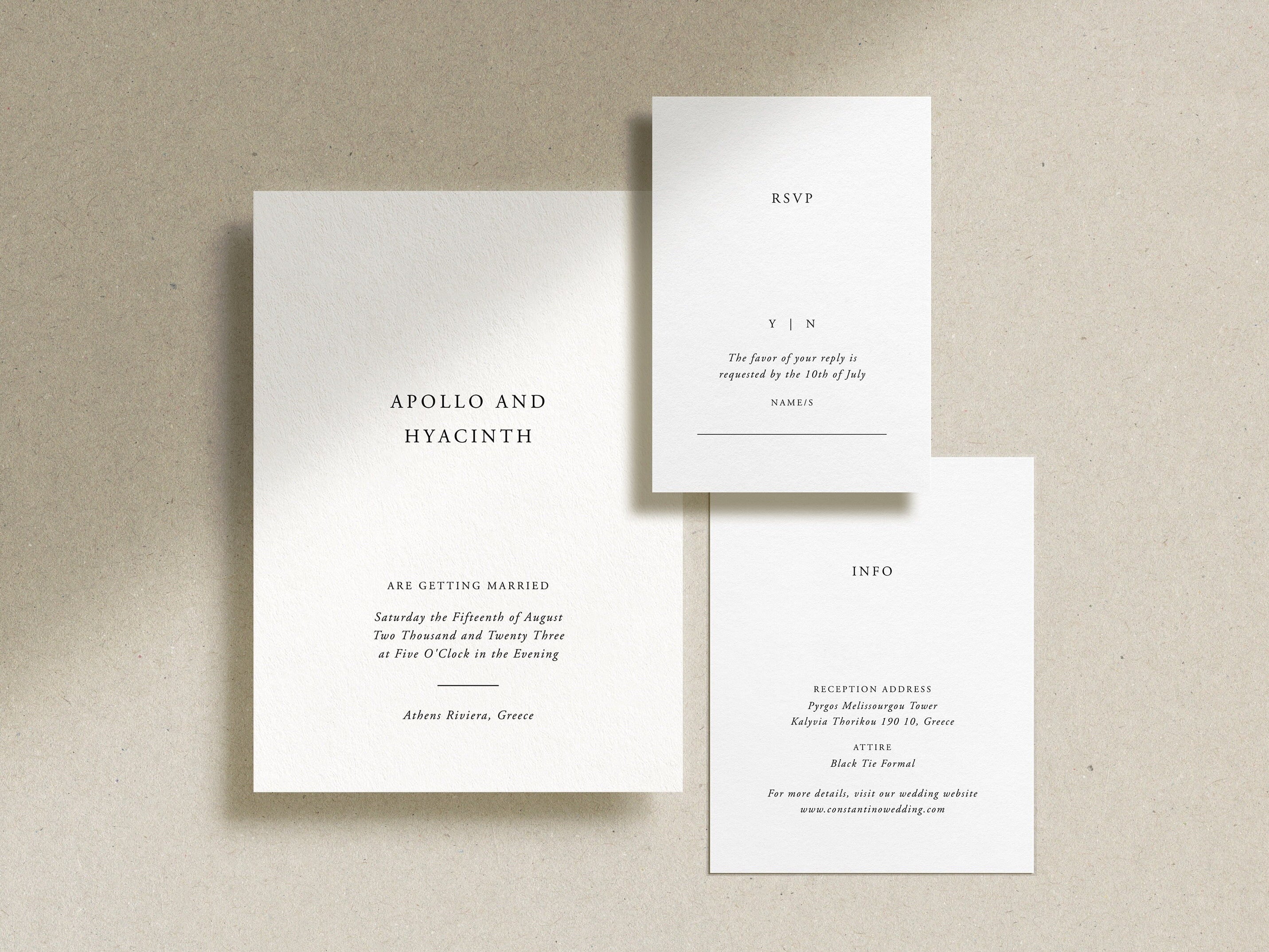 Minimalist Classic Wedding Template Set Simple Wedding - Etsy
