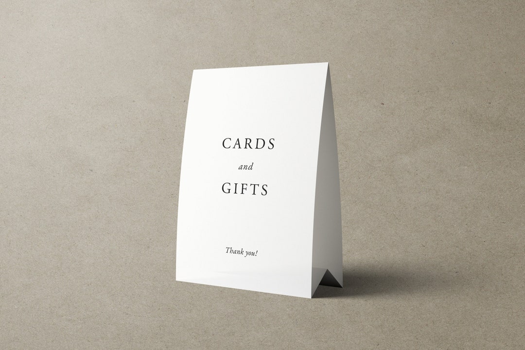 Simple Table Tent Sign / Wedding Signage Printed on Cardstock - Etsy