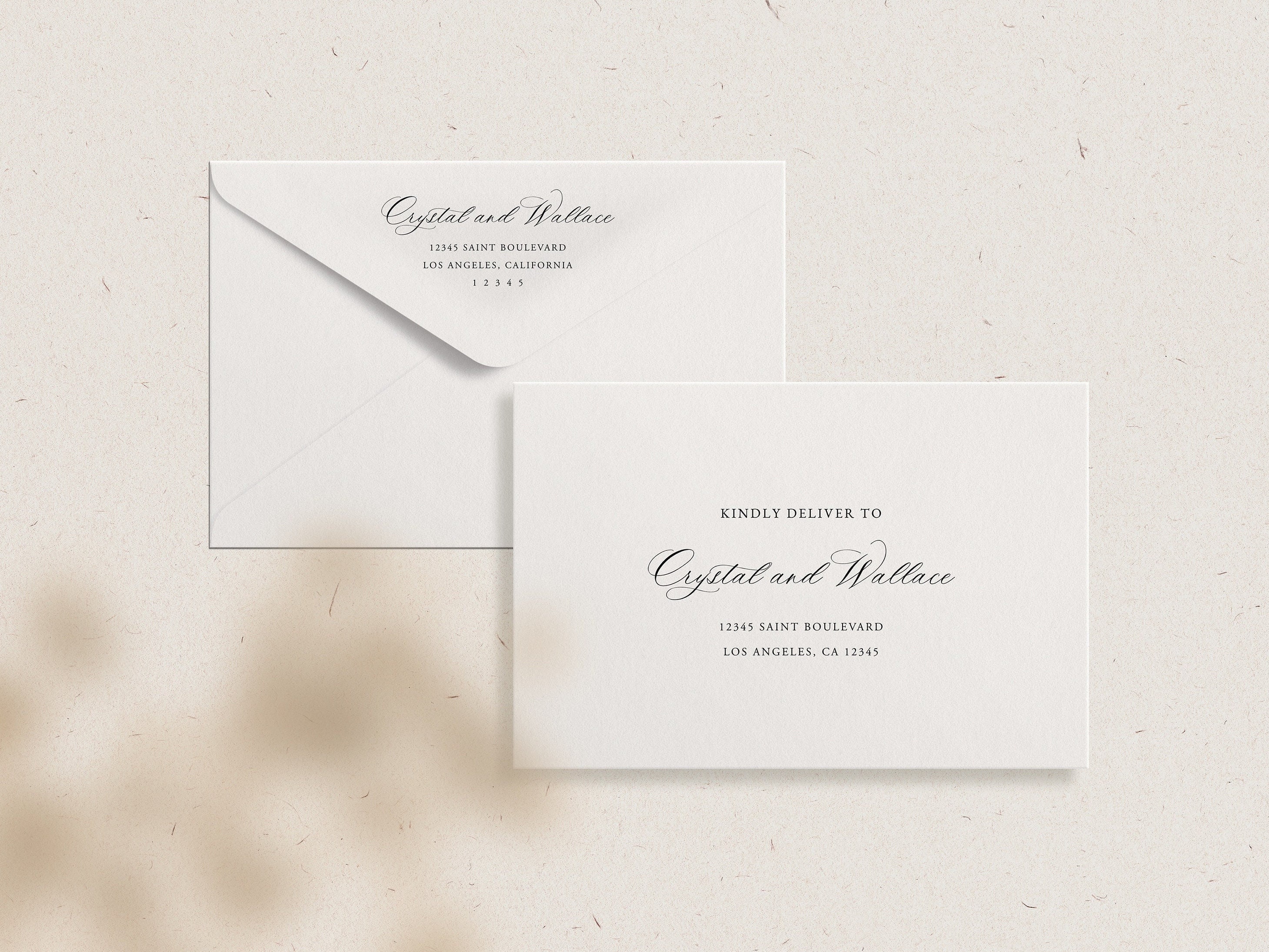 Envelope Address Template, Elegant Script, Templett Instant Download ...