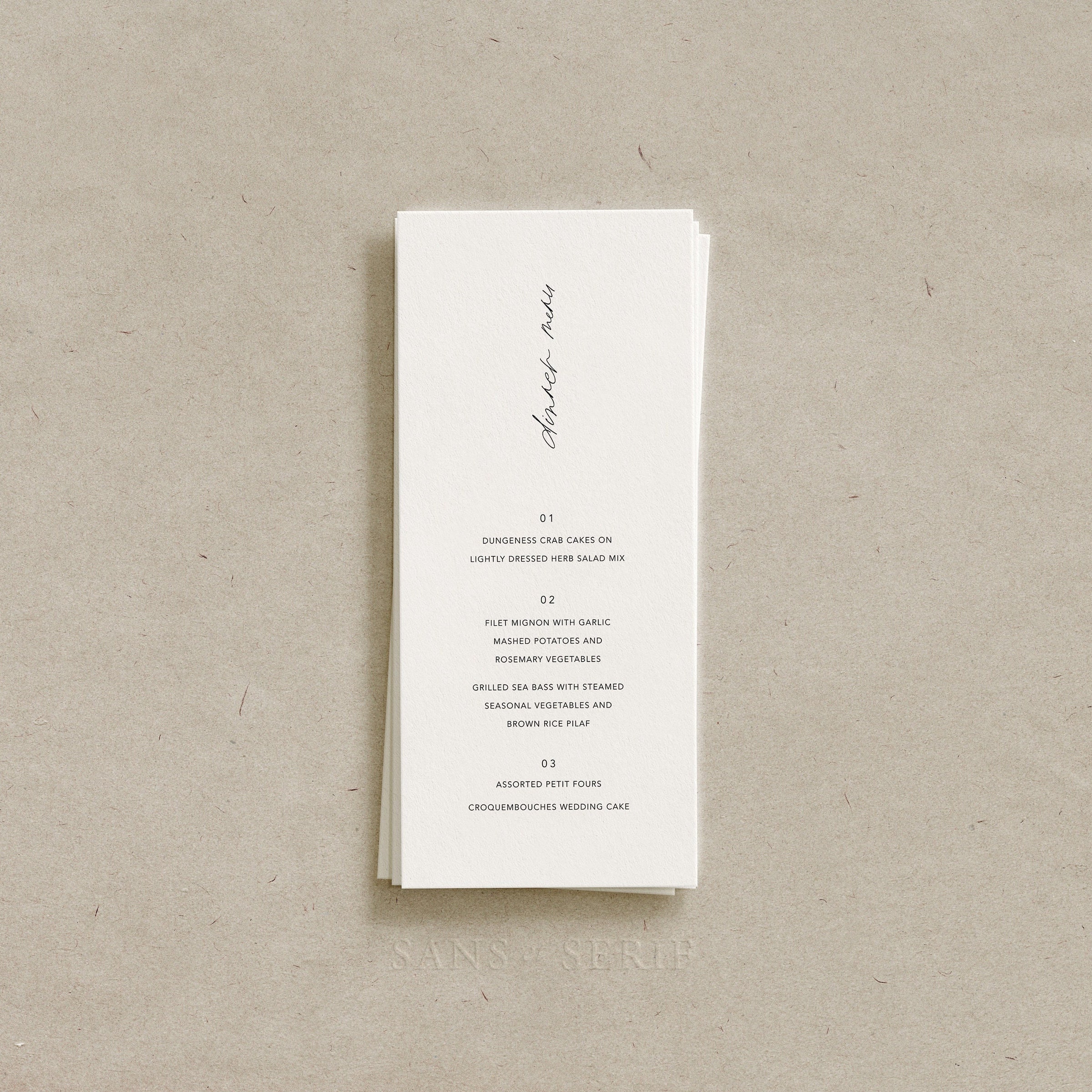 Printable Minimalist Script Wedding Menu Template Name Place - Etsy