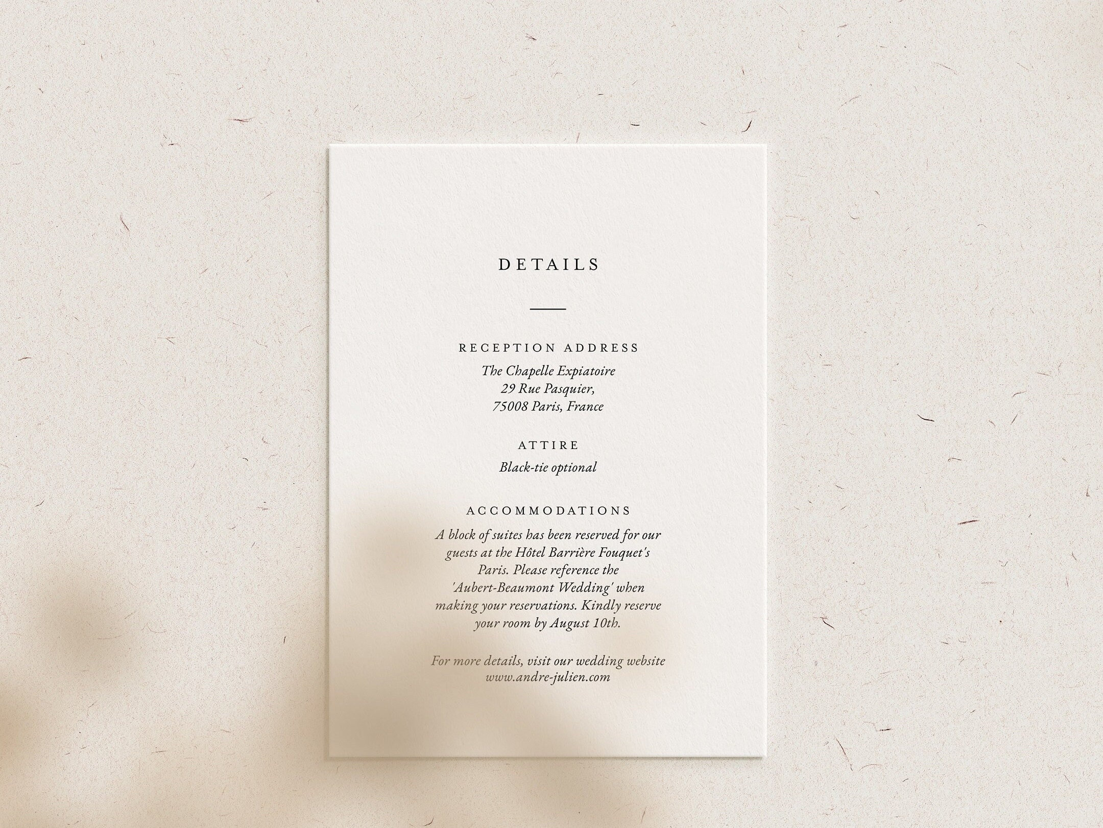 Minimalist Classic Details Card Template, Simple Modern, Basic ...
