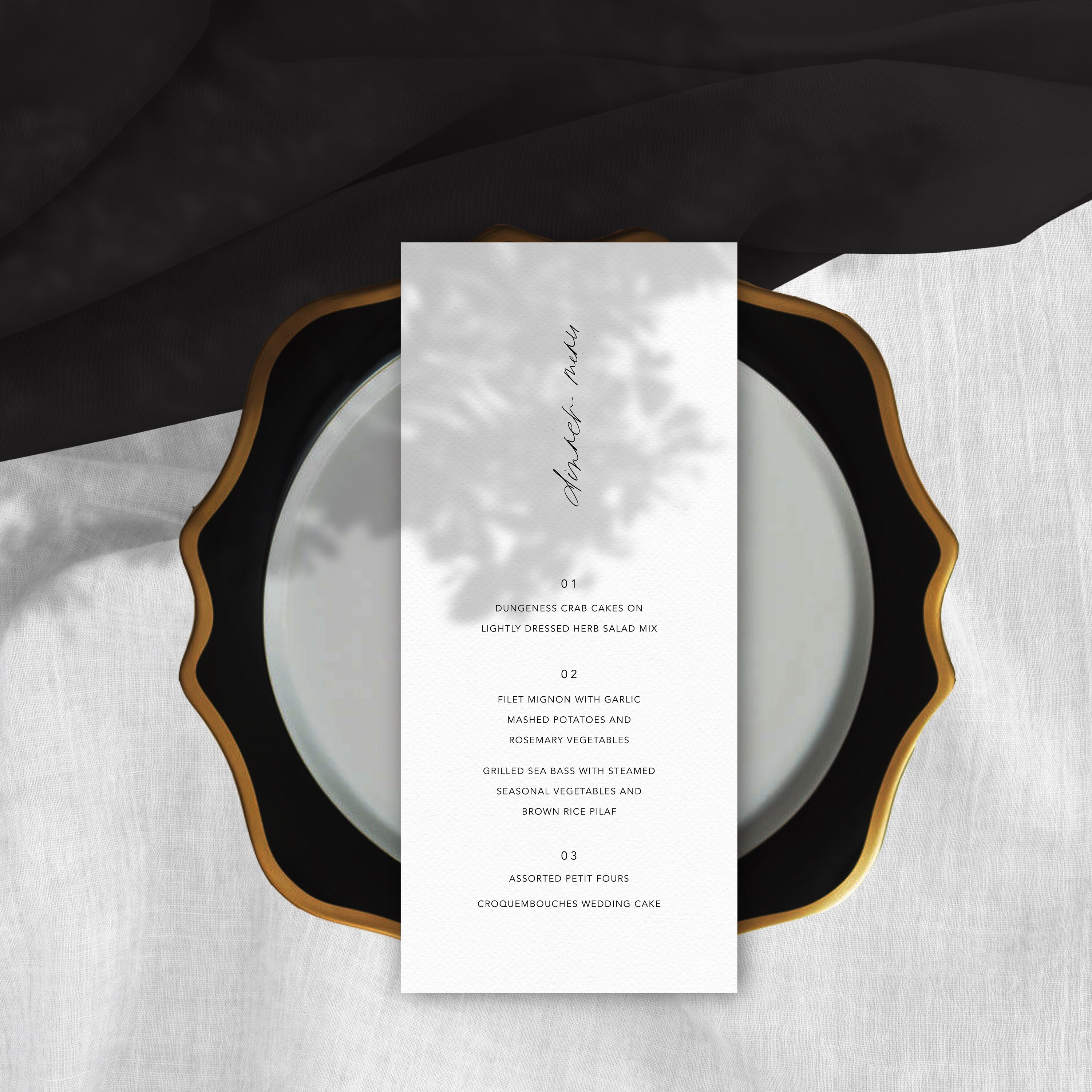 Printable Minimalist Script Wedding Menu Template Name Place - Etsy