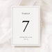 Minimalist Classic Table Card Template Wedding Table Number - Etsy