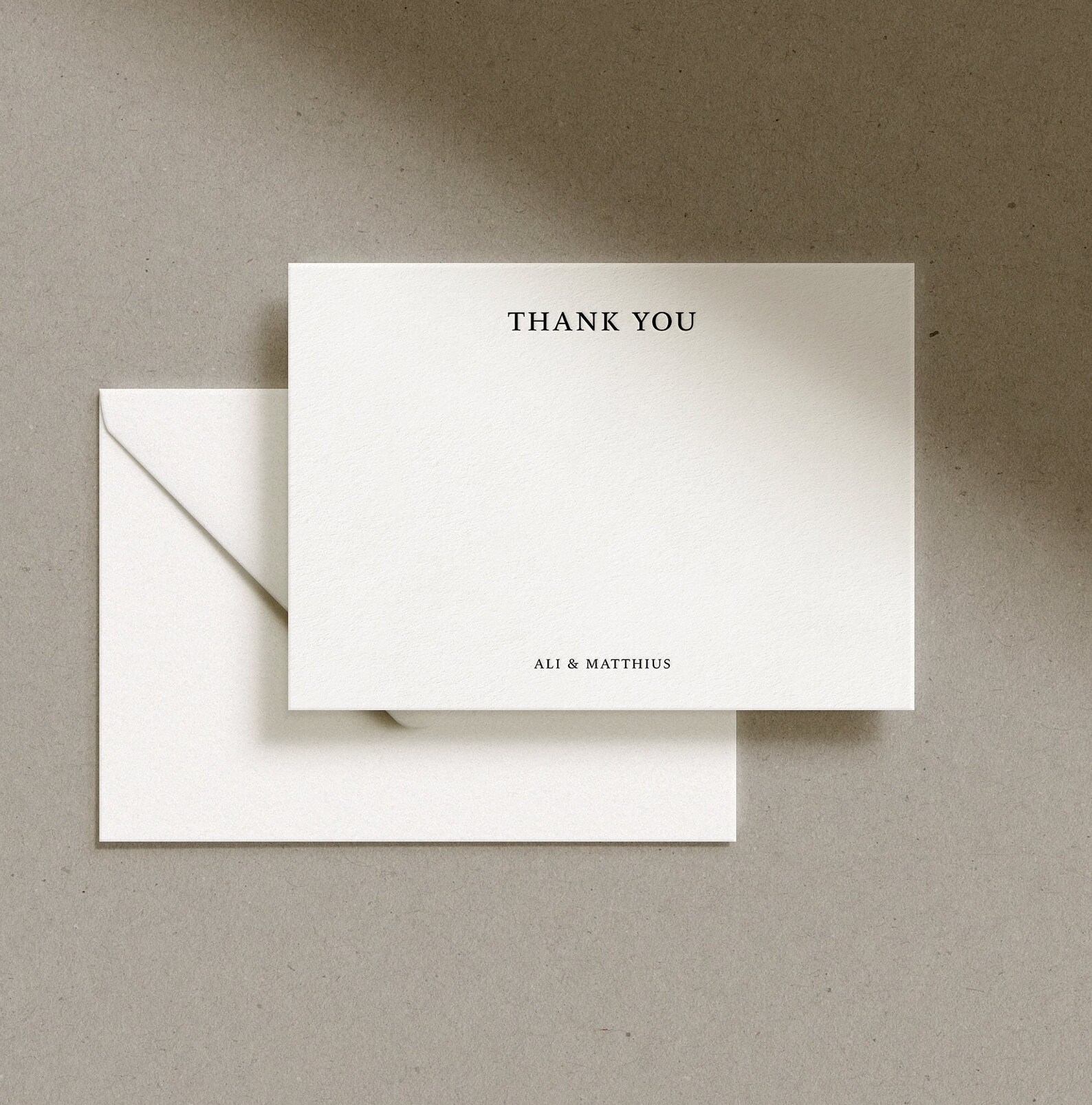 Minimalist Personalized Thank You Note Card Set, Personalized Thank You ...