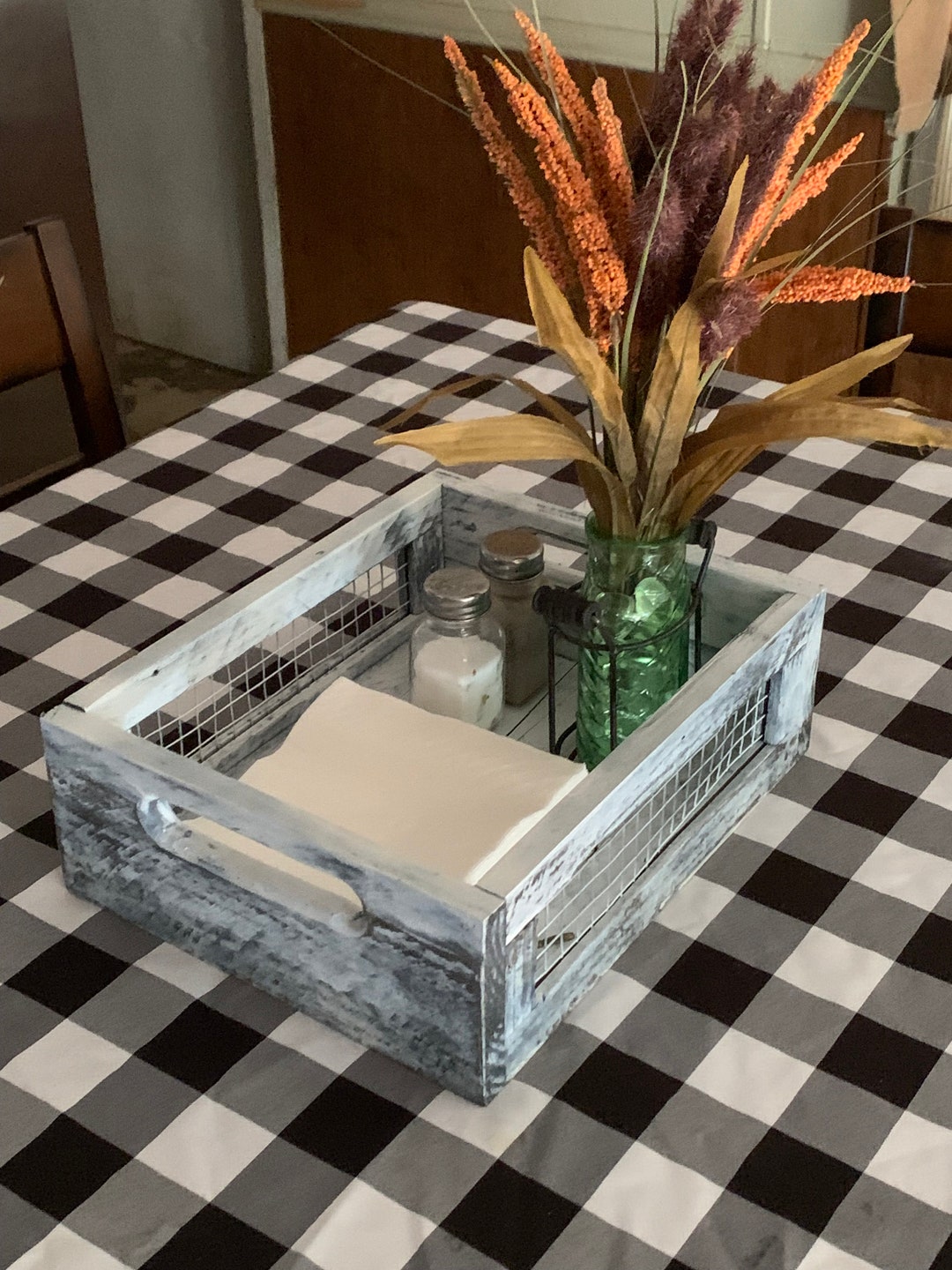 Wood Crate With Wire Mesh Inserts Distressed Can Be Ordered in Any ...