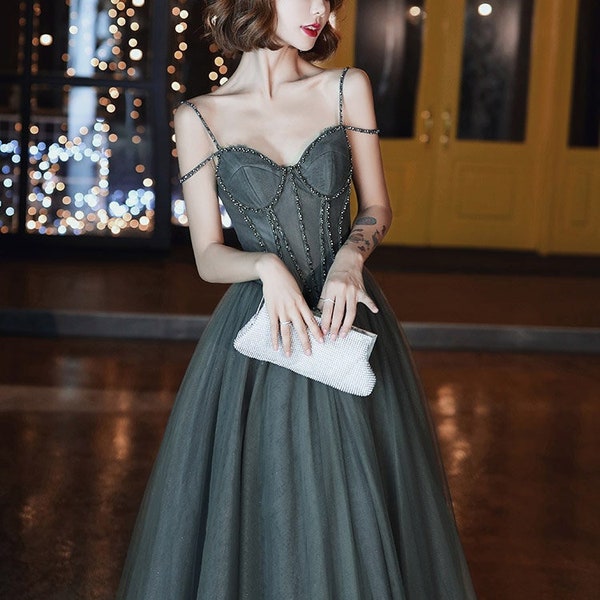 Grey Prom Dresses - Etsy
