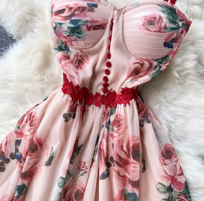 Pink Floral Dress Tumblr