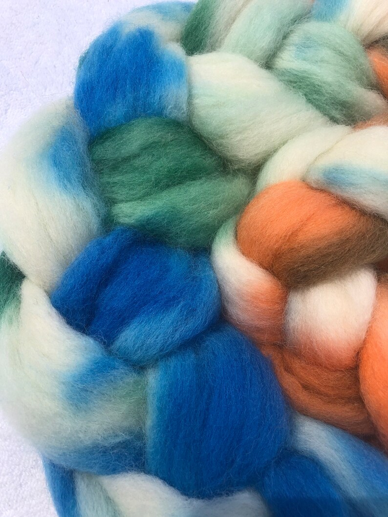 Hand-dyed Merino Combed Top Fiber “back to School-3” 3.5 Ounces - Etsy