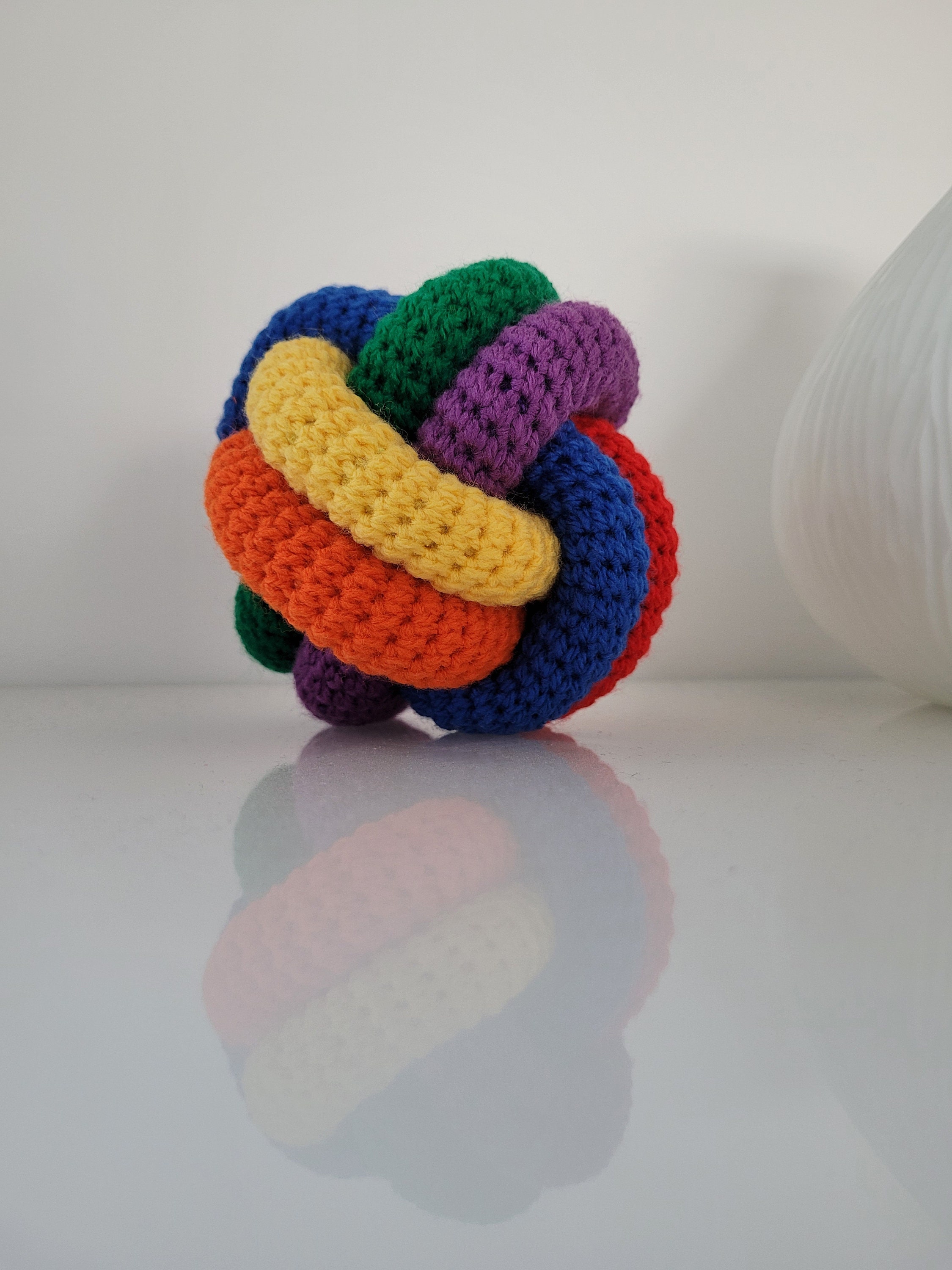 Coussin Boule & Nœud artisanal ARCENCIEL 100% upcyclé - Etsy France