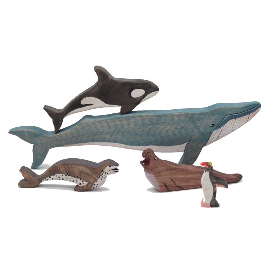 Southern Ocean Wooden Play Set / 5 Figures - Etsy
