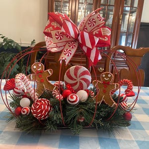 Gingerbread Christmas Centerpiece, Gingerbread, Gingerbread Decor ...