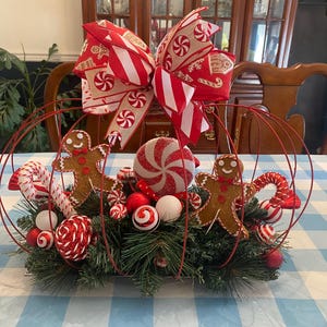 Gingerbread Christmas Centerpiece, Gingerbread, Gingerbread Decor ...
