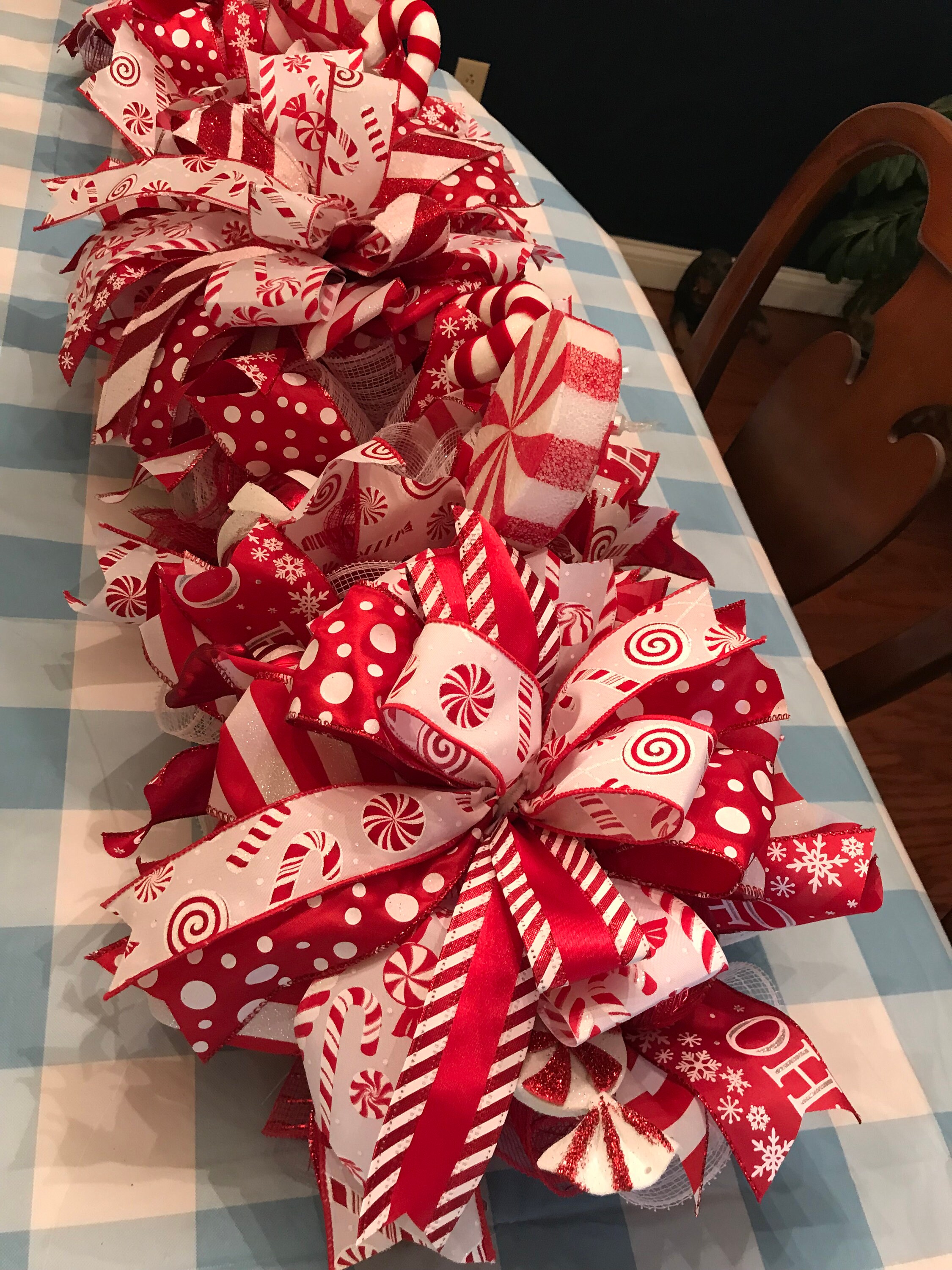 Peppermint Candy Christmas Centerpiece, Christmas Decor, Candy Cane ...