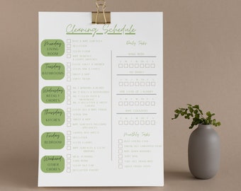 Ultimate Cleaning Checklist L Cleaning Schedule L Home Cleaning Guide L ...