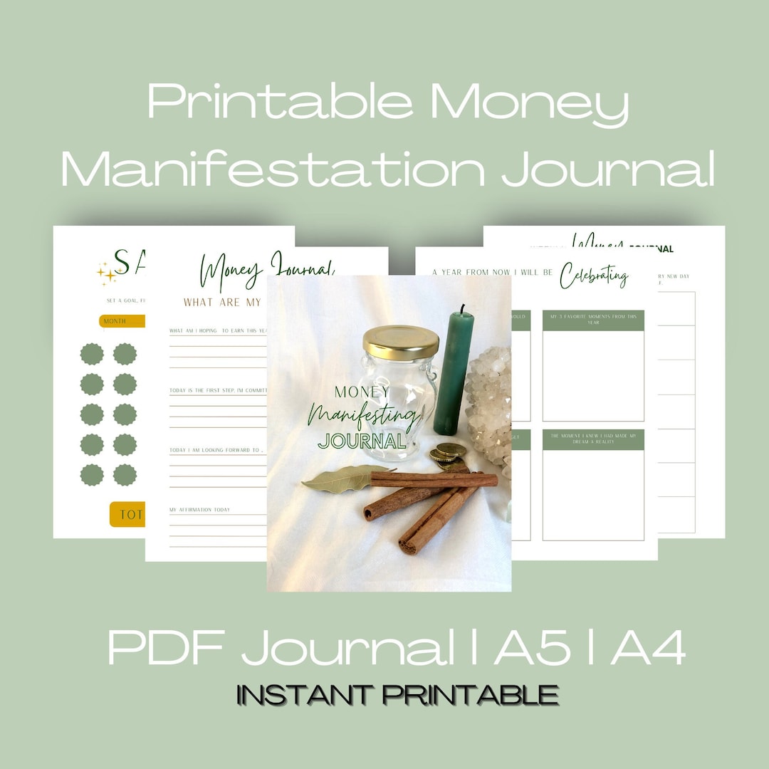 Money Manifesting Journal L Printable Journal L Money Mindset L Money ...