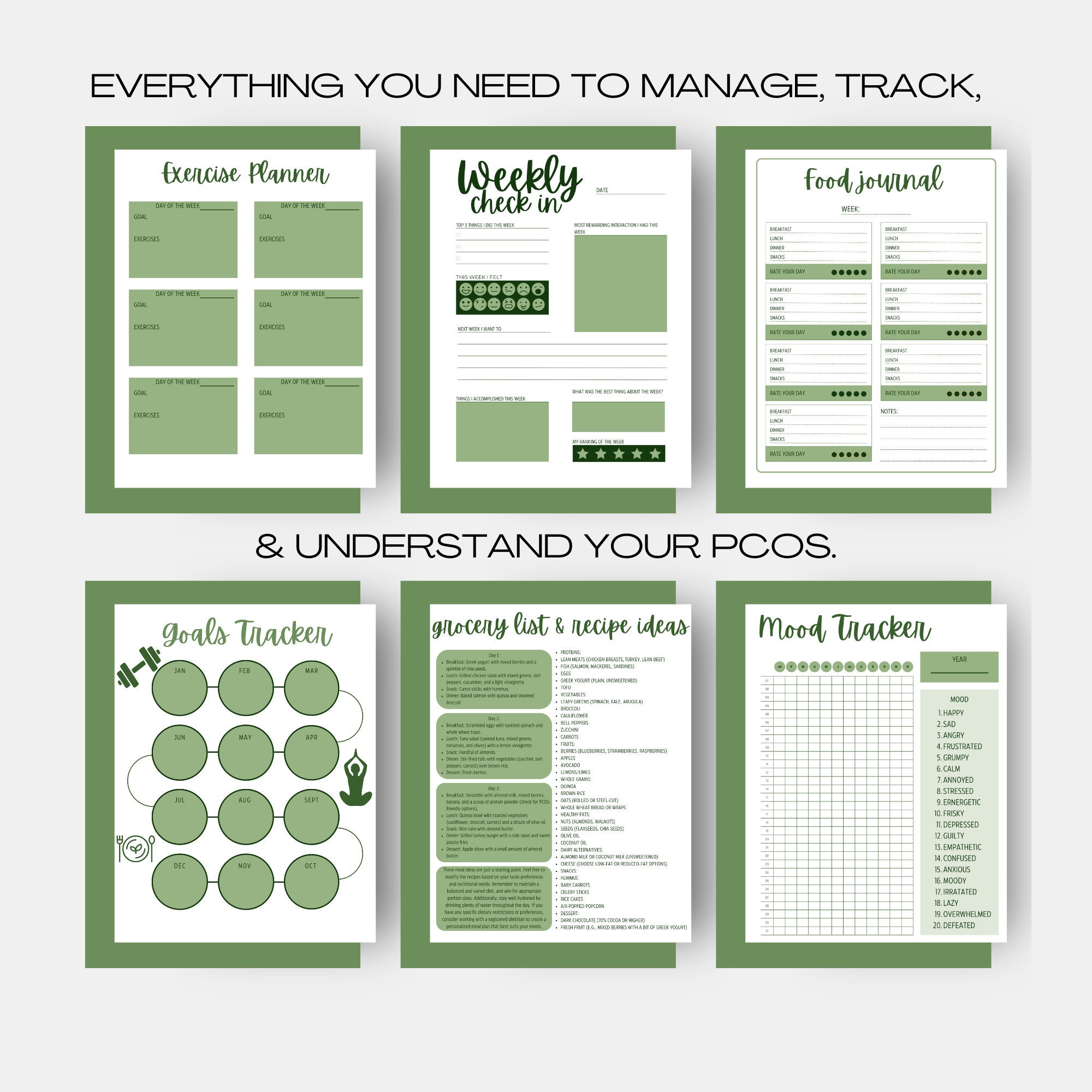 The Ultimate PCOS Journal Printable L PCOS Planner L Pcos Tracker L ...
