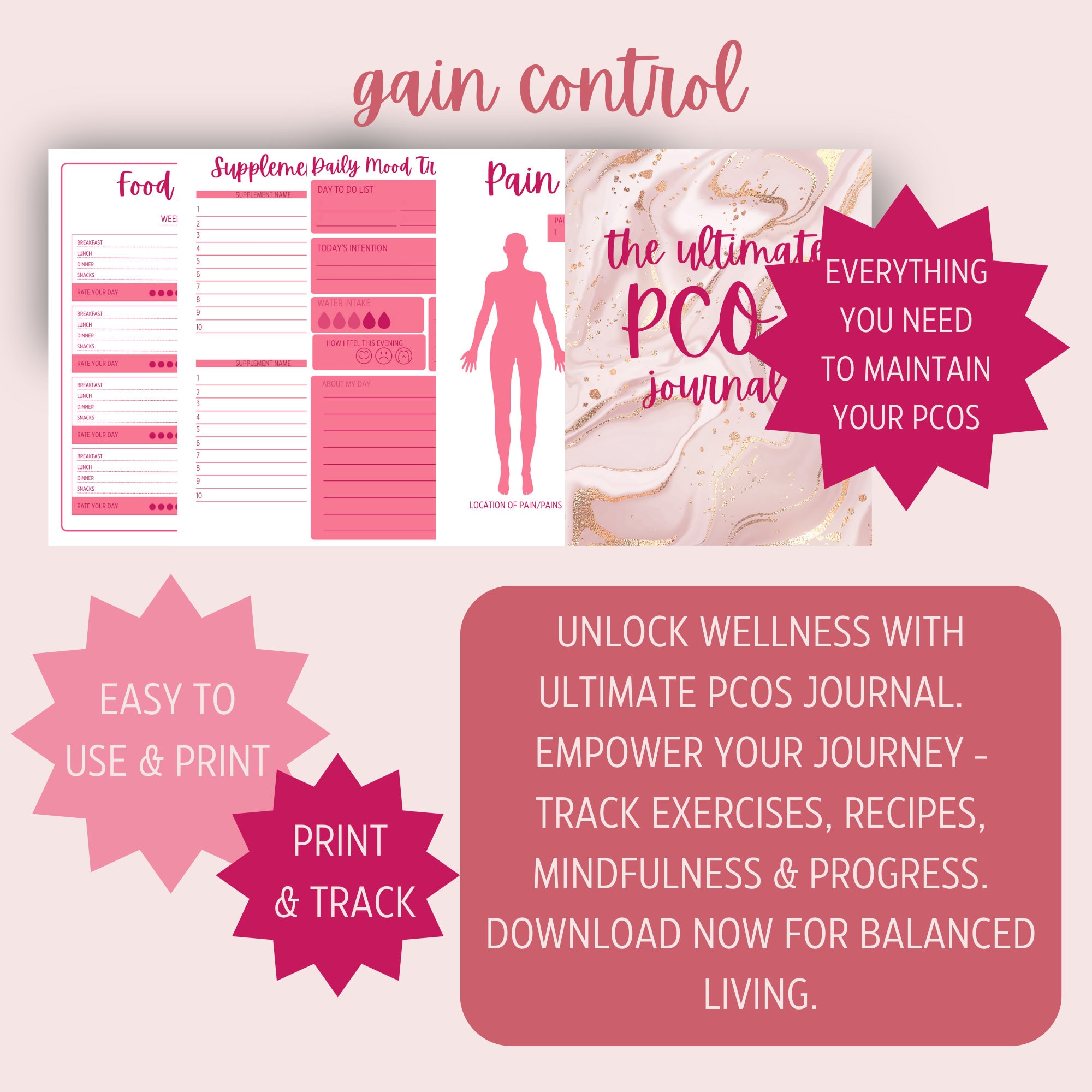 The Ultimate PCOS Journal Printable L PCOS Planner L Pcos Tracker L ...