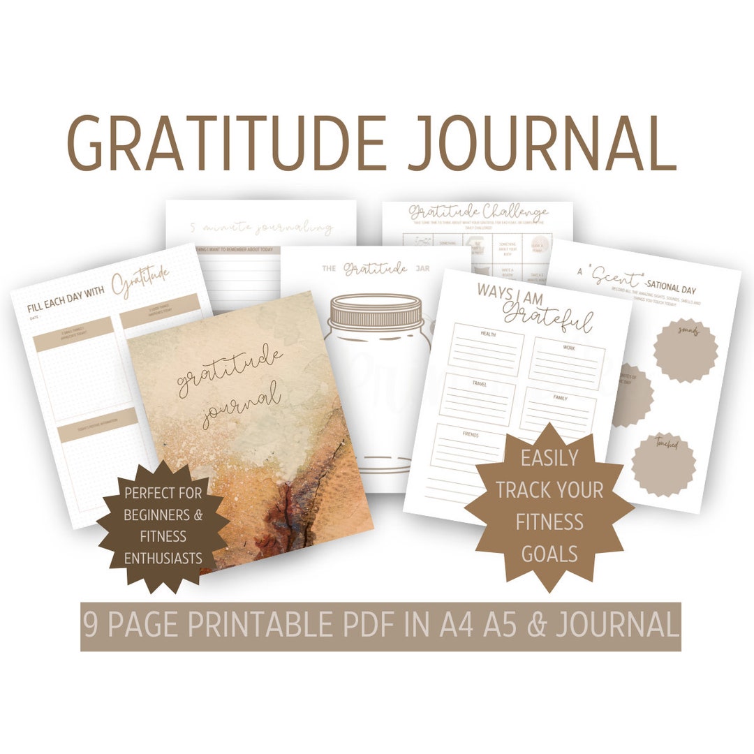 Gratitude Journal L Mindfulness Journal L Wellness Journal L Gratitude ...
