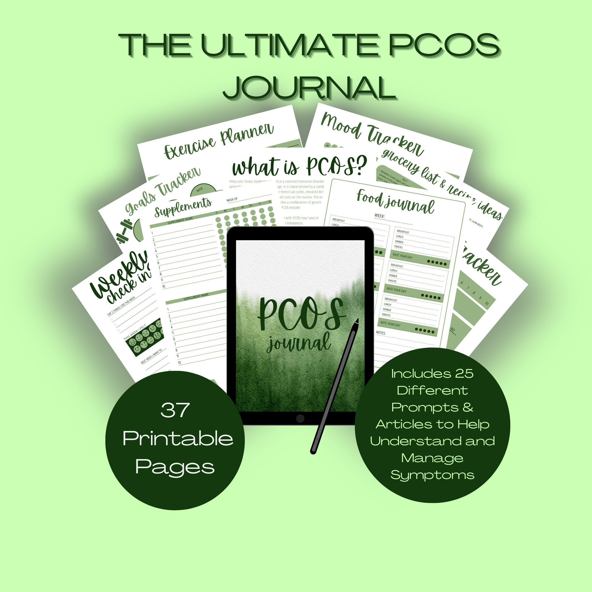 The Ultimate PCOS Journal Printable L PCOS Planner L Pcos Tracker L ...