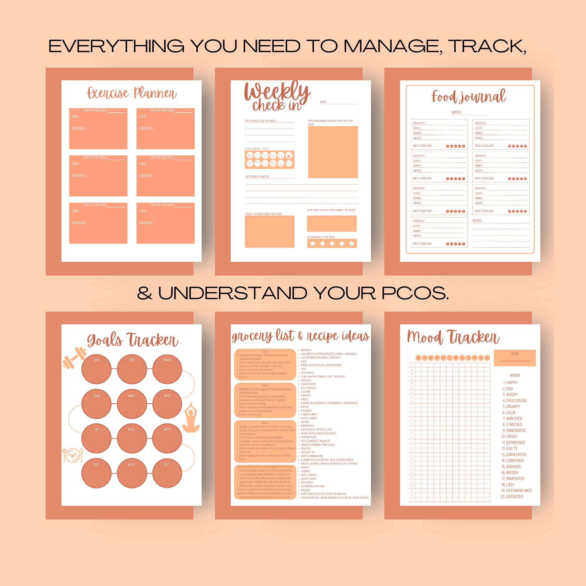 The Ultimate PCOS Journal Printable L PCOS Planner L Pcos Tracker L ...