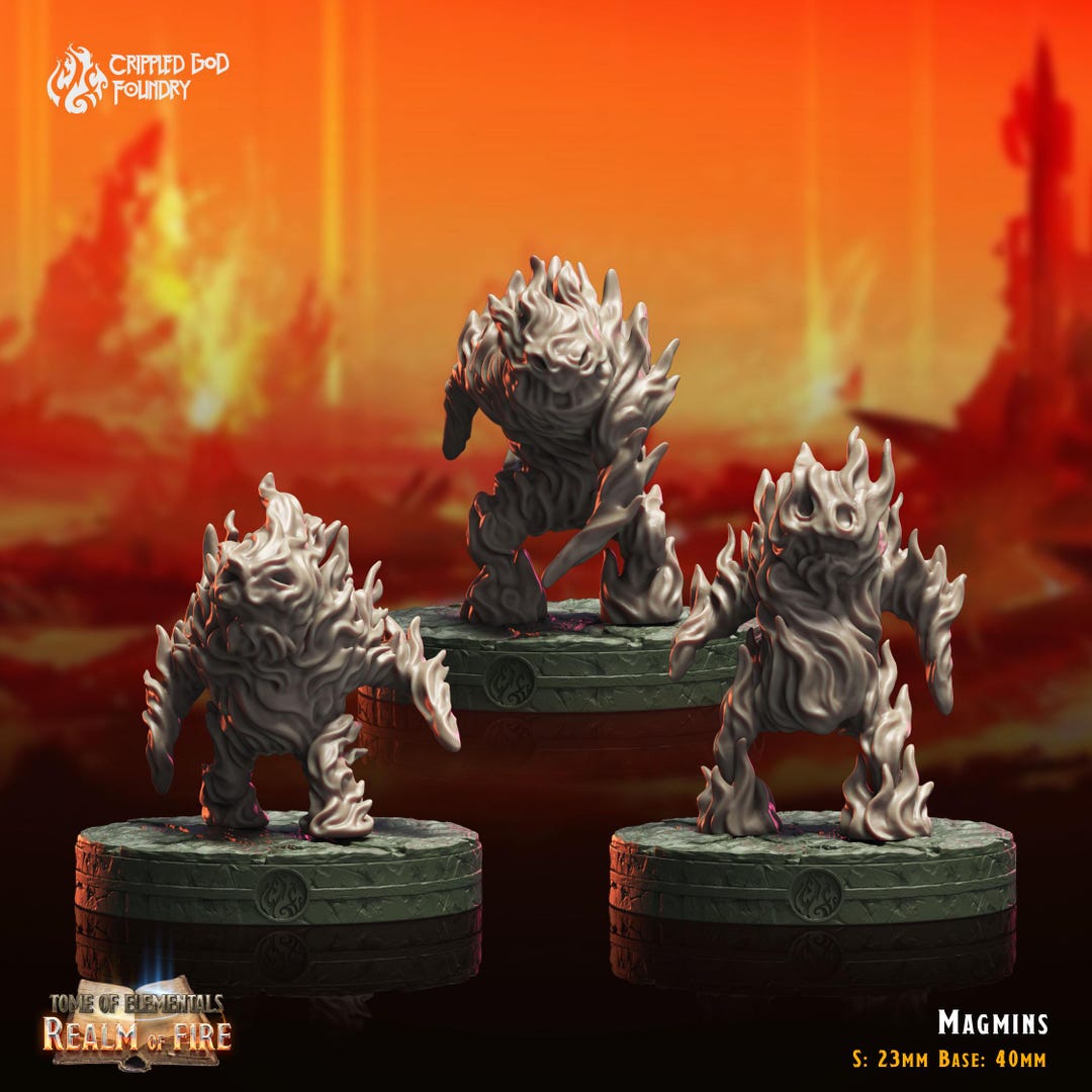 Magmin || Lesser Fire Elementals || Extra Durable 3D Resin Print - Etsy