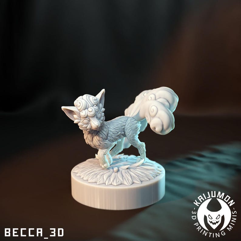 Vulpix Ninetails Icefox Kaijumon Extra Durable 3D Resin Print - Etsy
