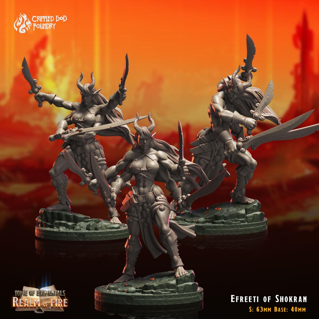 Efreeti of Shokran || Asura Warriors || Extra Durable 3D Resin Print - Etsy