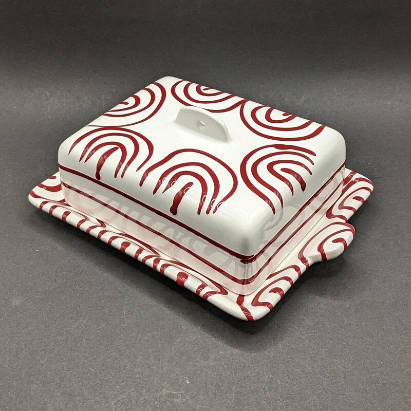 Red Butter Dish - Etsy