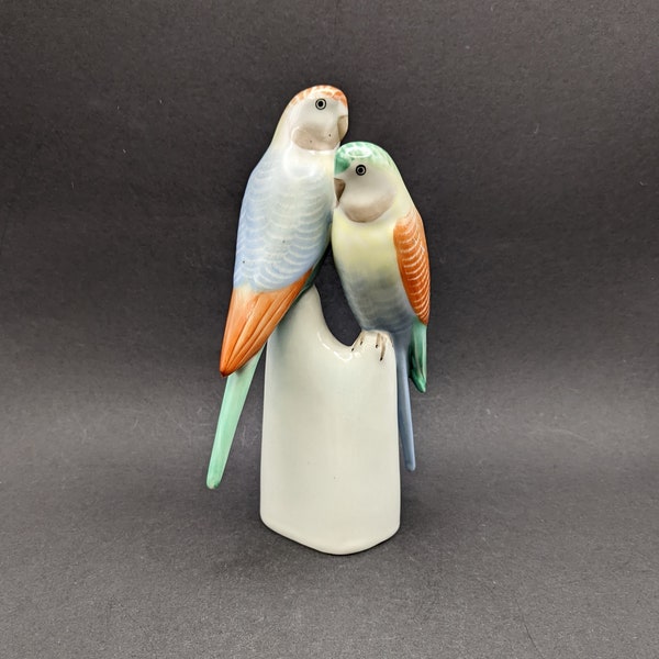 Hollohaza Porcelain Parrots - Etsy