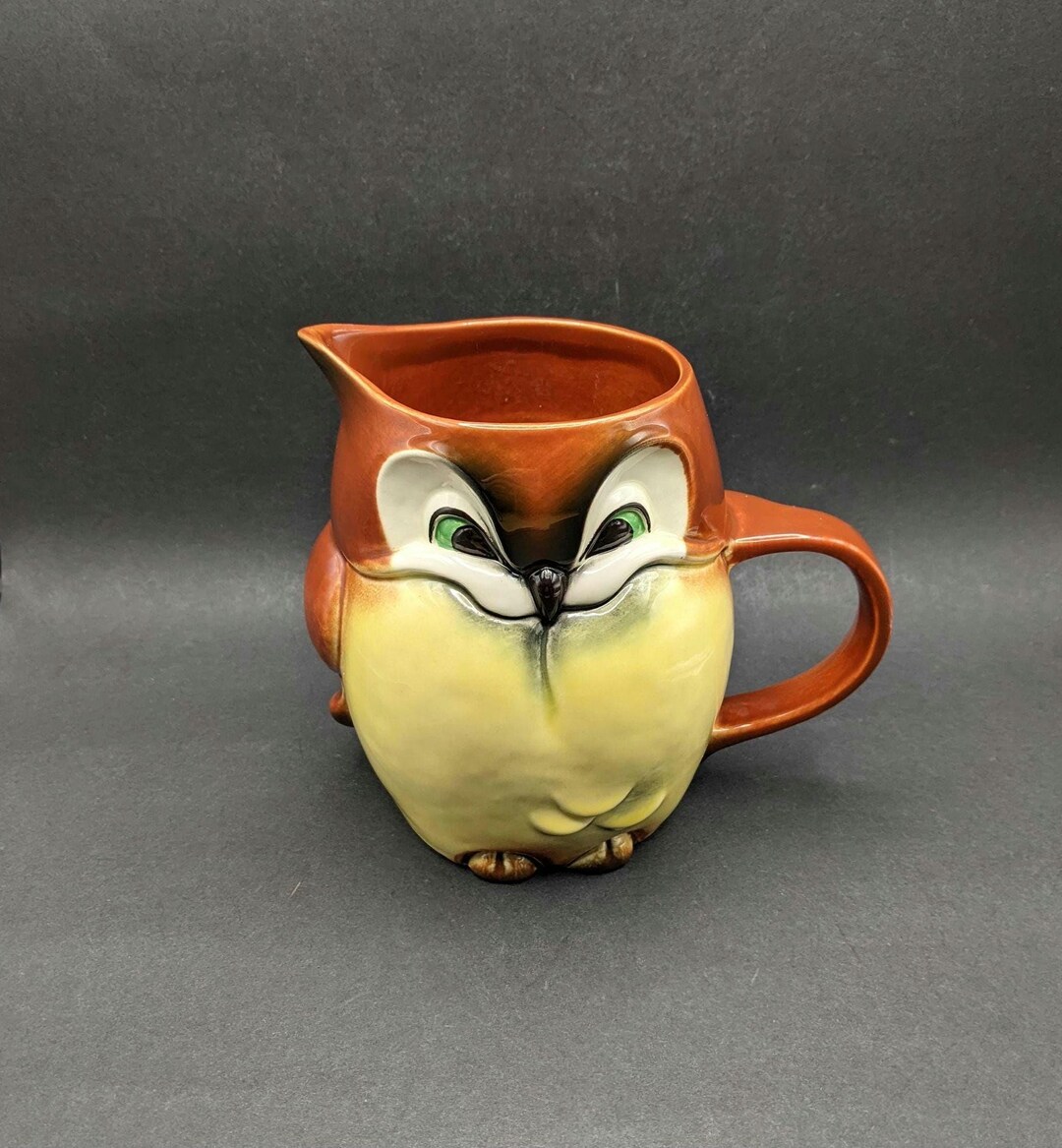 West German GOEBEL Porcelain Owl Jug Model No. 74 314 13, Vintage ...