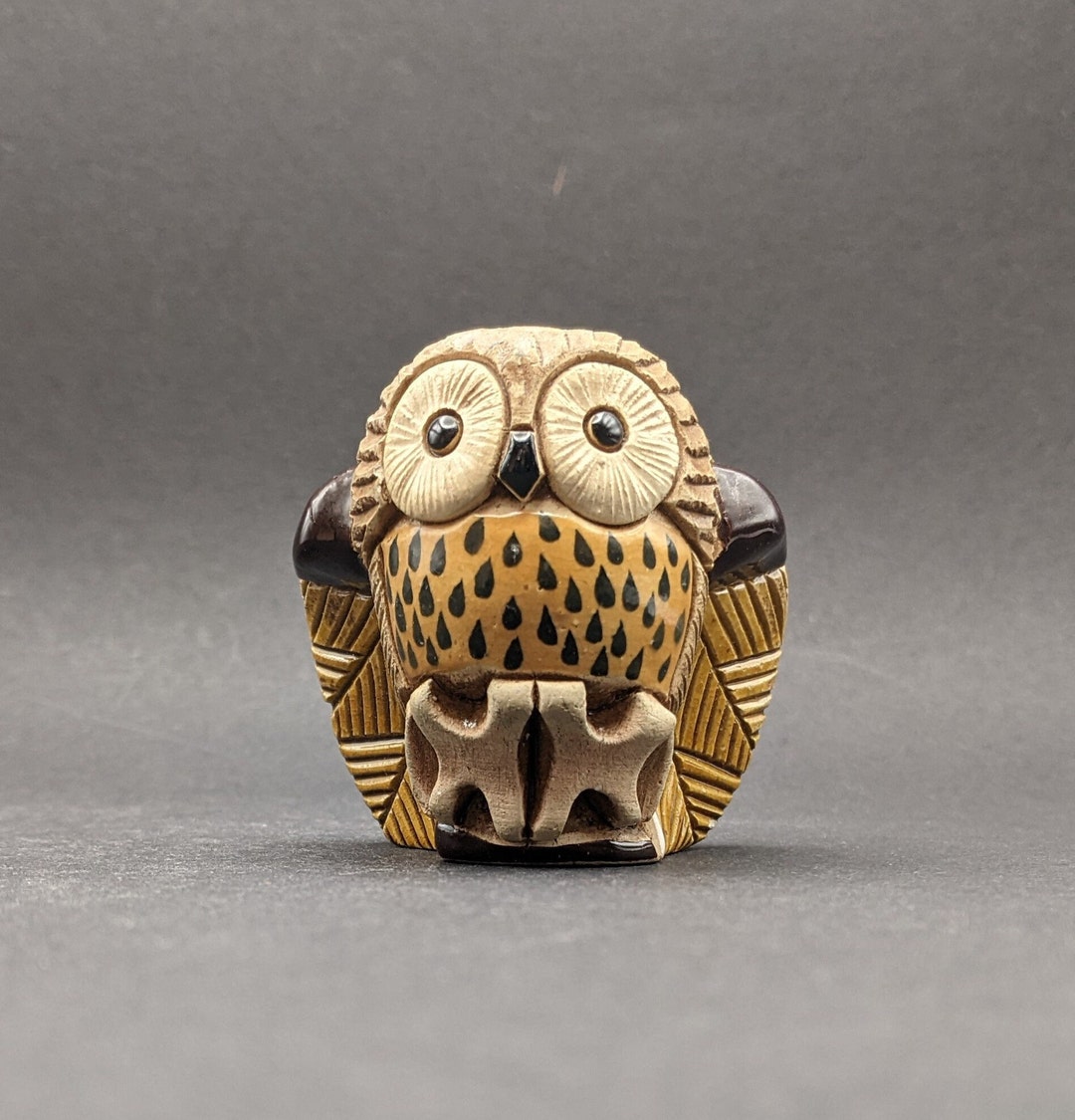 ARTISANIA RINCONADA Ceramic Owl, Vintage Folk Art Pottery Owl From ...