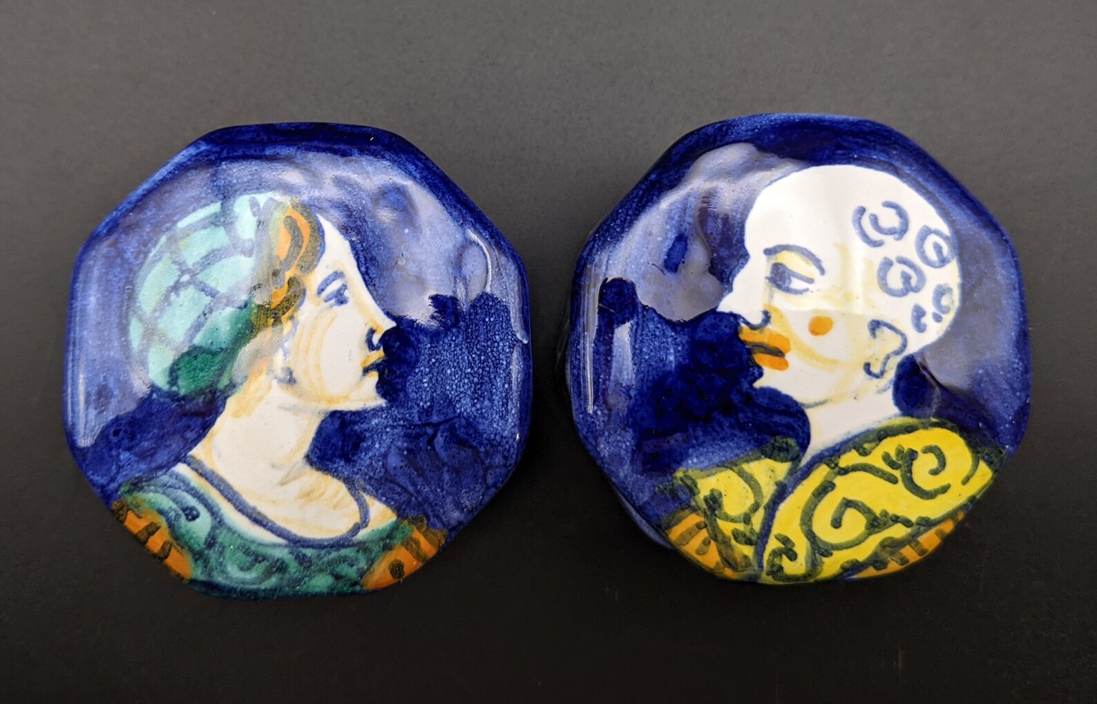 Castelli Censasorte Renaissance Style Italian Porcelain Keepsake Boxes ...