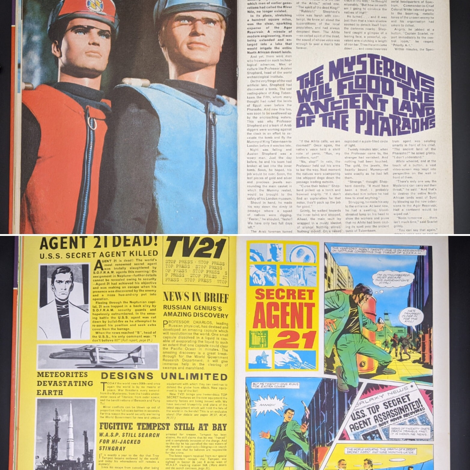 1968 TV21 Annual Iconic Thunderbirds Captain Scarlet the - Etsy