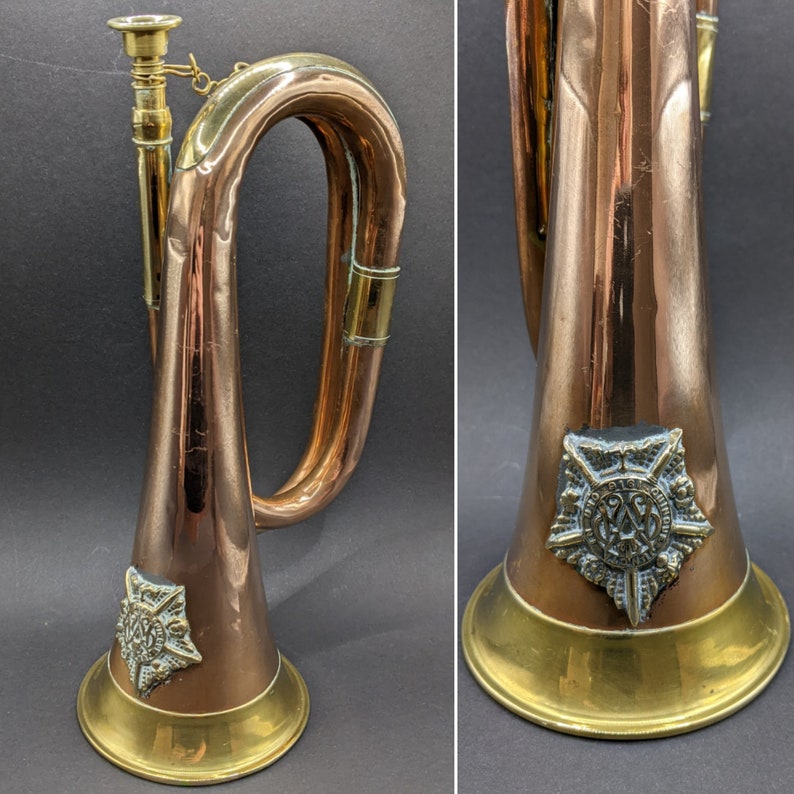 Antique Military Copper and Brass Signal Bugle quinque - Etsy