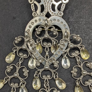 Norwegian SØLJE 830 Silver Wedding Brooch, Crowned Heart Marriage ...